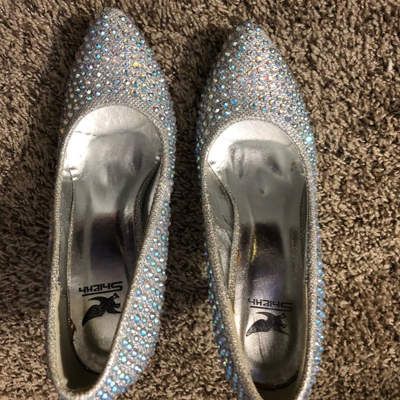 Shiekh | Shoes | Sheikh Studded High Heels Silver Size 8 | Poshmark